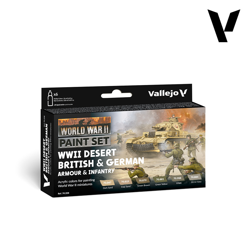 [ VAL70208 ] Vallejo WWII desert british & german armour & infantry ...